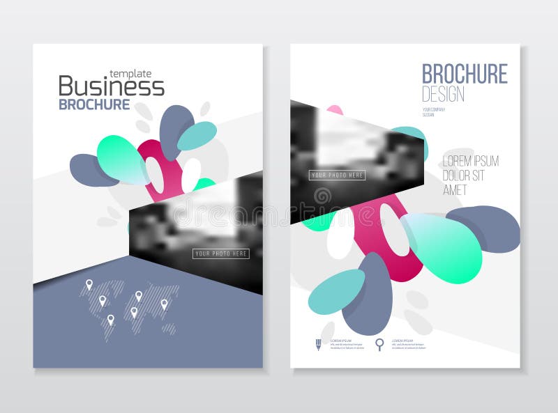 Startup Presentation Layout or Business Flyer. Annual Report Vector ...
