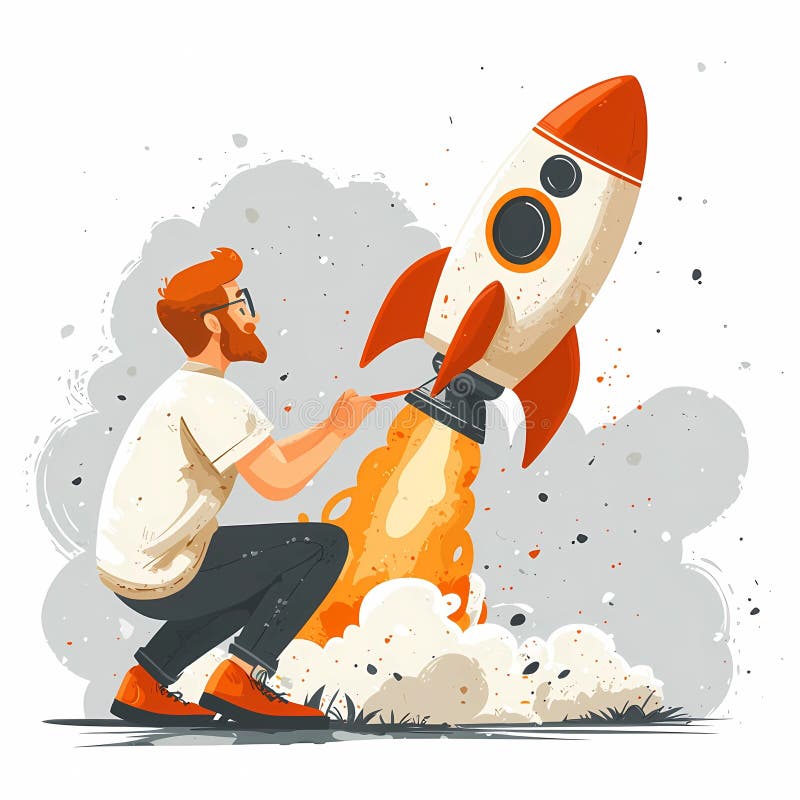 Startup Product Launch stock illustration. Illustration of scalable ...