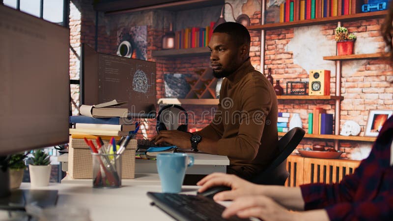 Startup Programmer Testing Debugging Company Ai Software Stock Photos ...