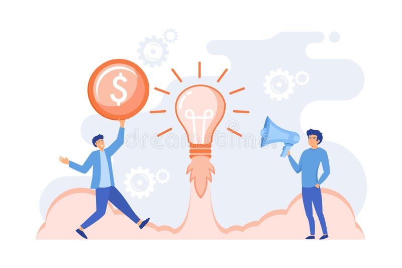 Startup, Project Launch. Team Brainstorming, Searching Solution Stock ...