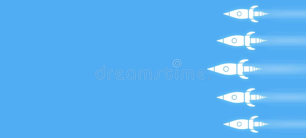 Startup Project. Leader Rocket Stock Illustration - Illustration of ...