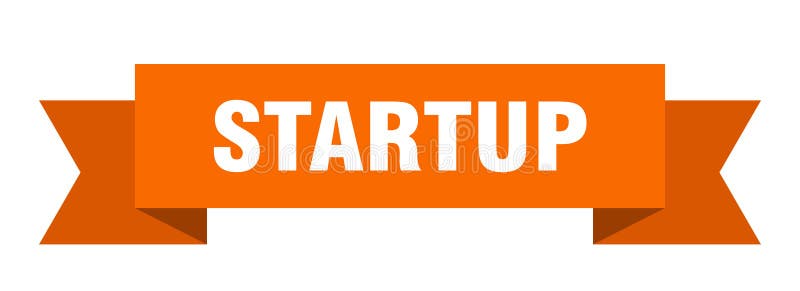 Startup ribbon. stock vector. Illustration of template - 153822358