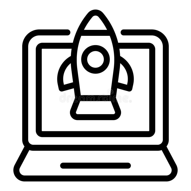Startup Rocket Icon Outline Vector. Project App Stock Illustration ...
