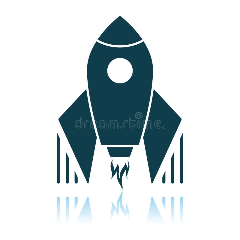 Startup Rocket Icon stock vector. Illustration of retro - 152008572