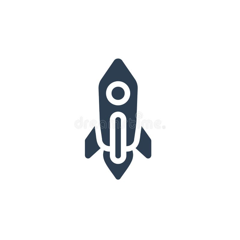 Launch Solid Fill Outline Icon Design Illustration. Media Control ...