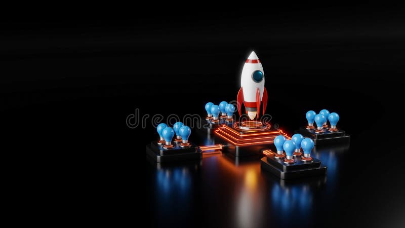 Startup rocket ship stock illustration. Illustration of airplane ...