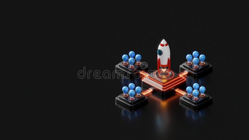 Startup rocket ship stock illustration. Illustration of icon - 280057144