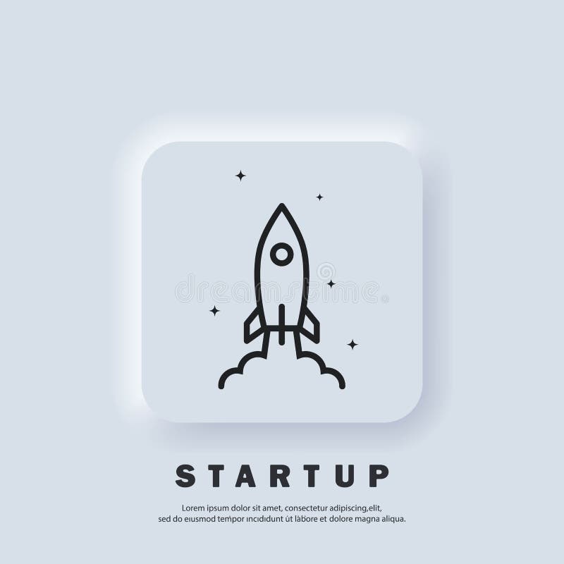 Startup Rocket. Start Up Icon. Rocket Launch and Smoke. Startup Project ...