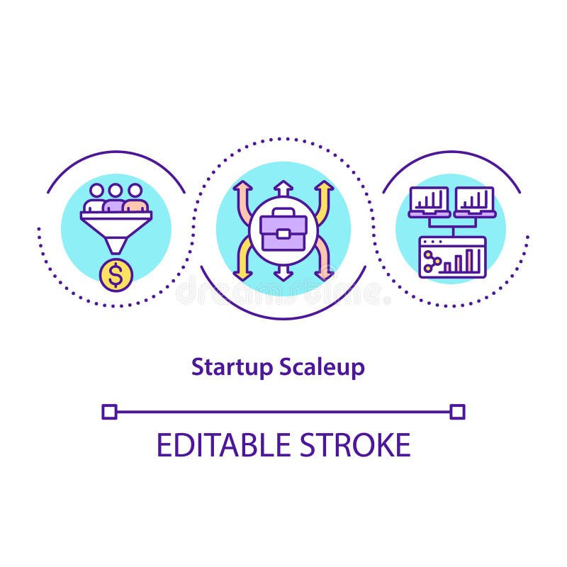 Startup Scaleup Concept Icon Stock Vector - Illustration of startup ...