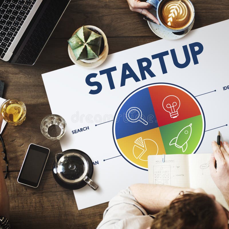 Startup Search Ideas Lightbulb Concept Stock Photo - Image of launch ...