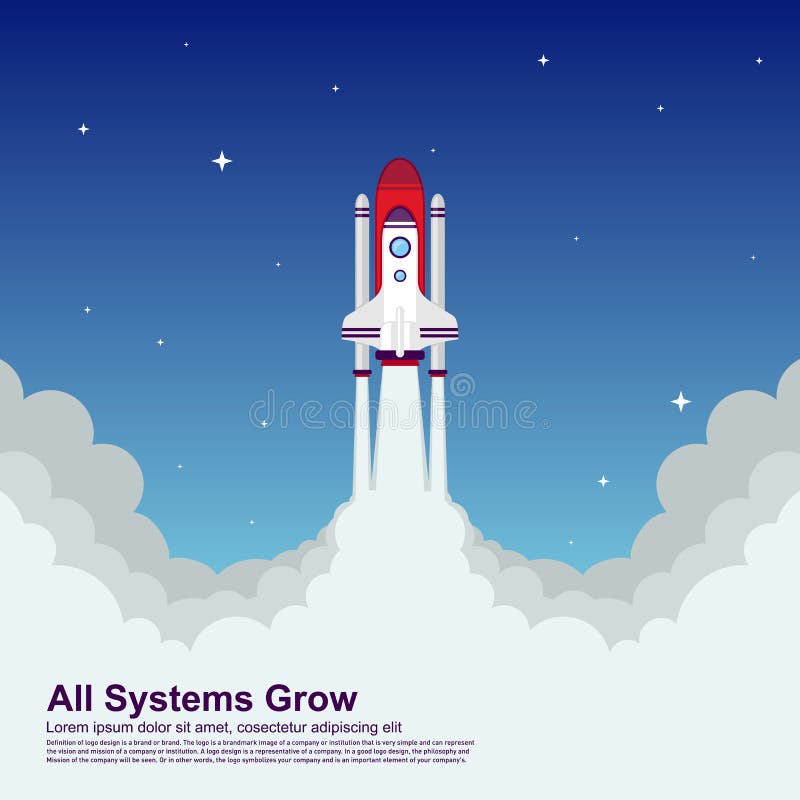 Startup Simple Rocket Web Design, Responsive Web Design Flat Vector, Design Technology Template ...