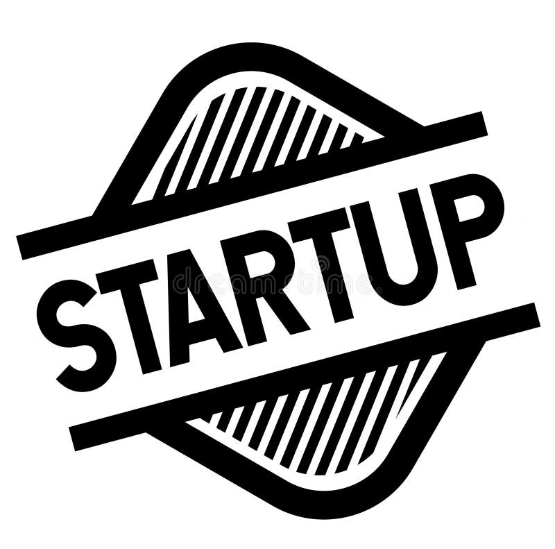 Startup stamp on white stock vector. Illustration of label - 124301467