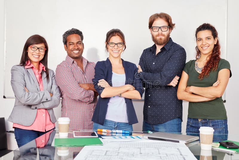 Startup Team Standing with Self Confidence Stock Photo - Image of group ...