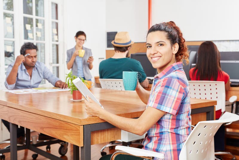 Startup Team Working in the Coworking Space Stock Image - Image of ...