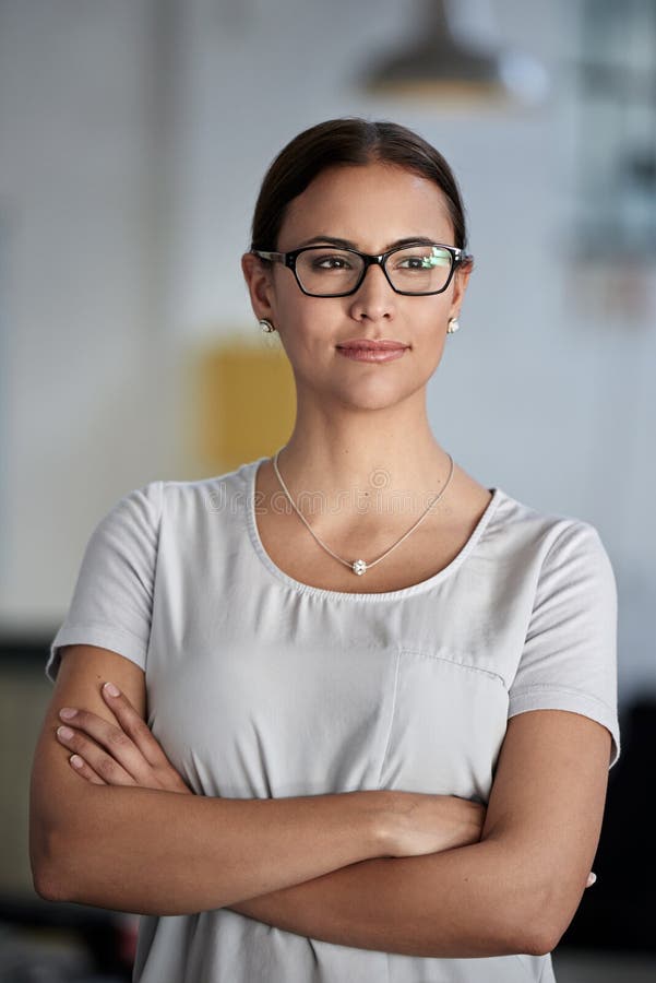 Startup, Thinking and Woman with Ideas, Arms Crossed and Future Plan ...