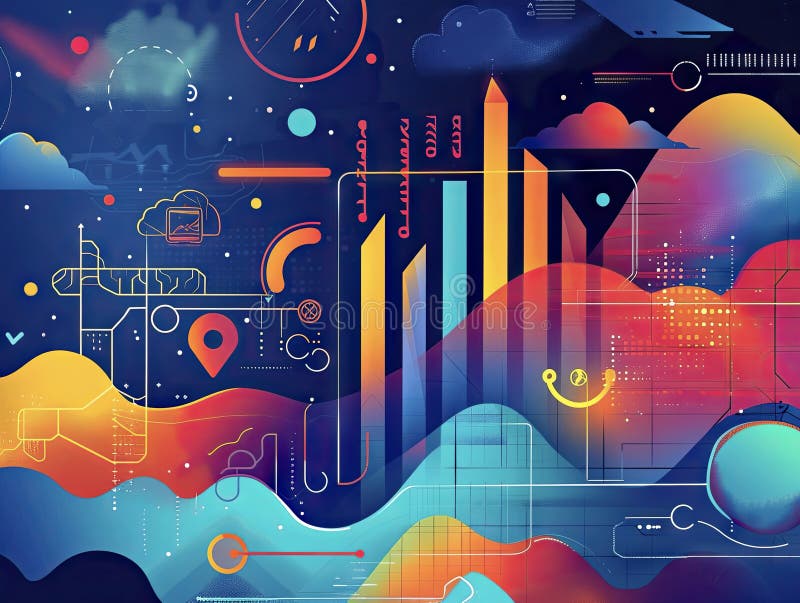 Visualizing Fintech Success Dynamic Abstract Depiction of Innovative ...