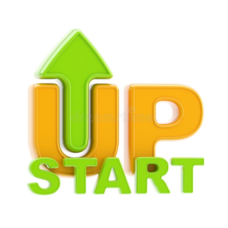 Start Up Logo. Up Arrow Emblem Stock Vector - Illustration of idea ...