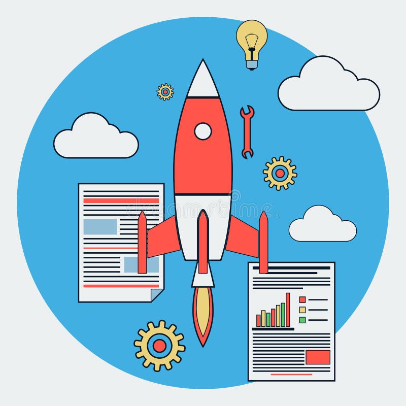 Startup vector concept stock vector. Illustration of symbol - 48638057