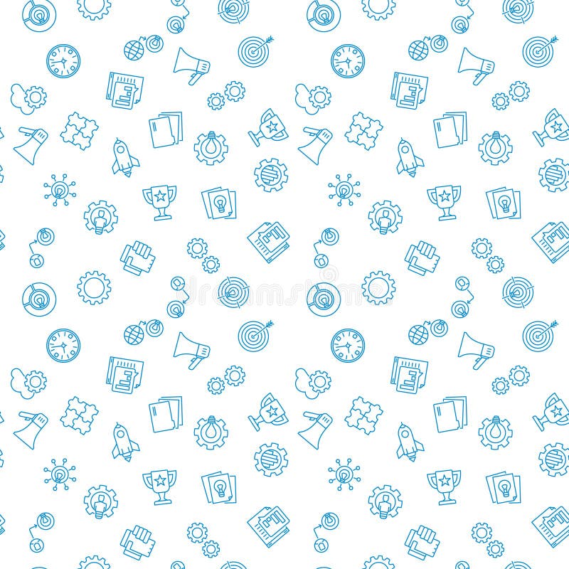 Startup Vector Seamless Outline Pattern or Background Stock Vector ...