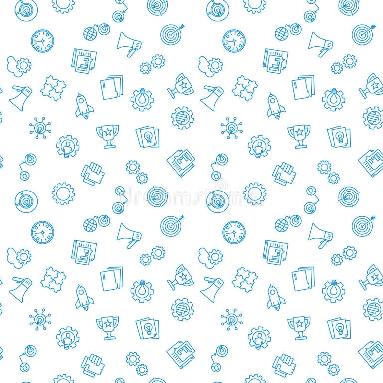 Startup Vector Seamless Outline Pattern or Background Stock Vector ...