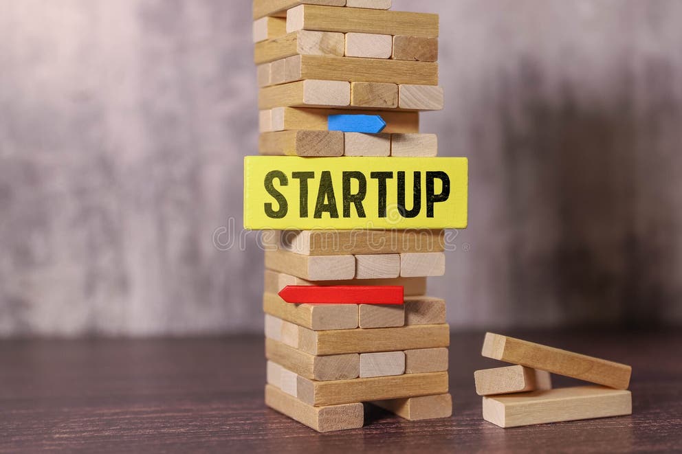 Startup - Word Concept on Building Blocks, Text, Letters Stock Illustration - Illustration of ...