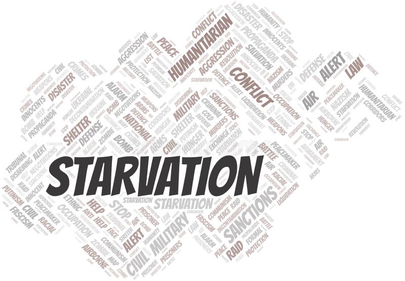 Starvation Word Cloud. Vector Made with the Text only. Stock Vector ...