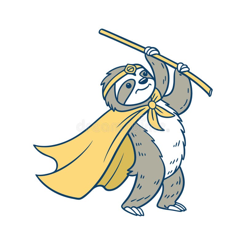 Starving Sloth Teaching with Dedication Stock Photo - Illustration of ...