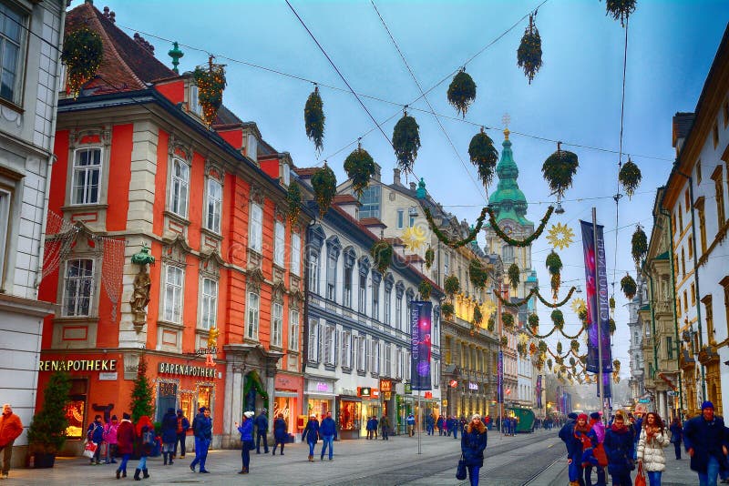 Stary Miasto, Graz, Austria Fotografia Editorial - Obraz złożonej z ...