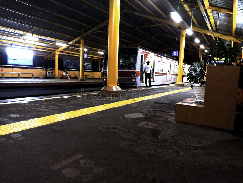 Stasiun Gondangdia. Jakarta Indonesia Editorial Image - Image of ...