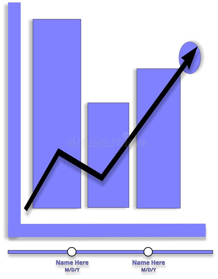 A Stat Chart Showing Progress Throughout the Year Stock Illustration ...