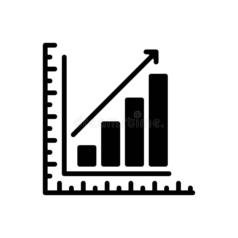 Black Solid Icon for Stat, Statistics and Analysis Stock Vector ...