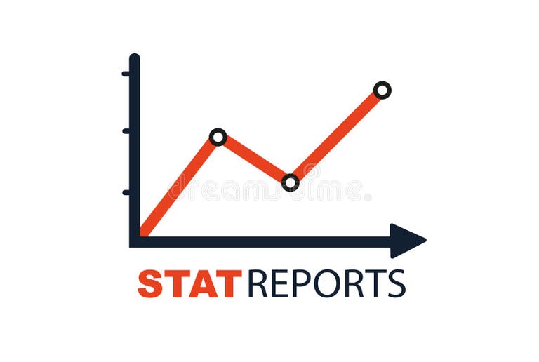 Stat Reports Chart Concept Symbol Stock Vector - Illustration of ...