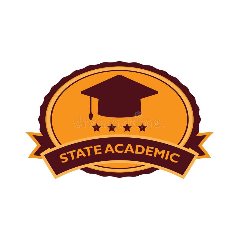 State Academic Logo Element. Vector Illustration Decorative Design ...