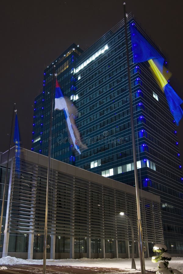 State Administration Building by Night Stock Image - Image of build ...