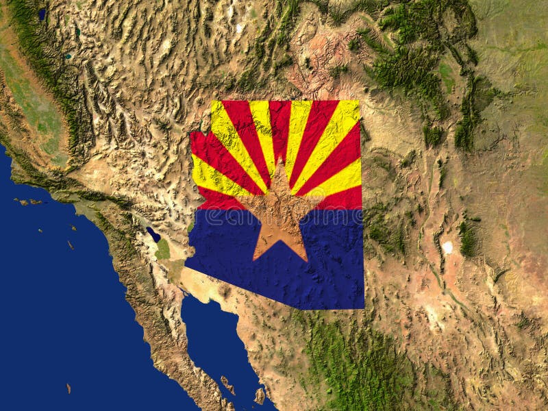 The State of Arizona stock illustration. Illustration of maps - 7834423