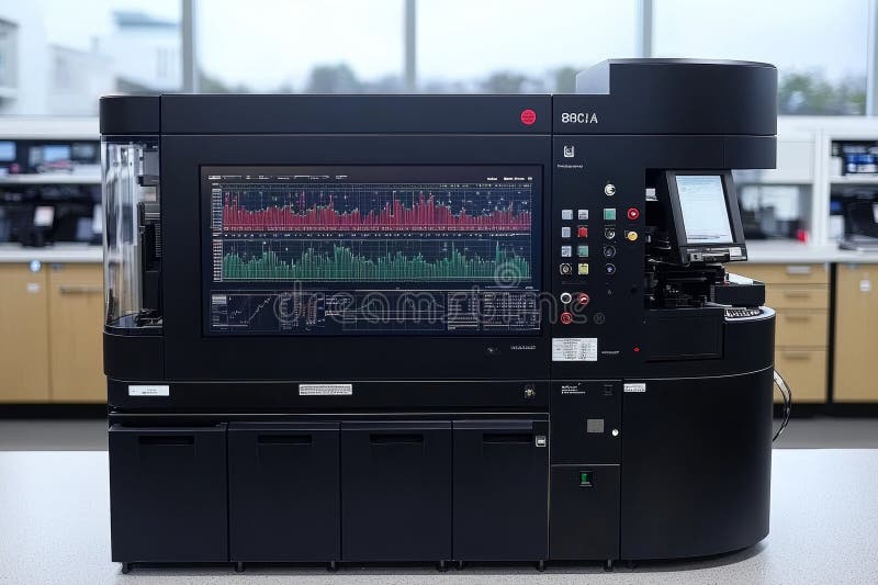 A State-of-the-art Analytical Device Stands in a Modern Laboratory ...