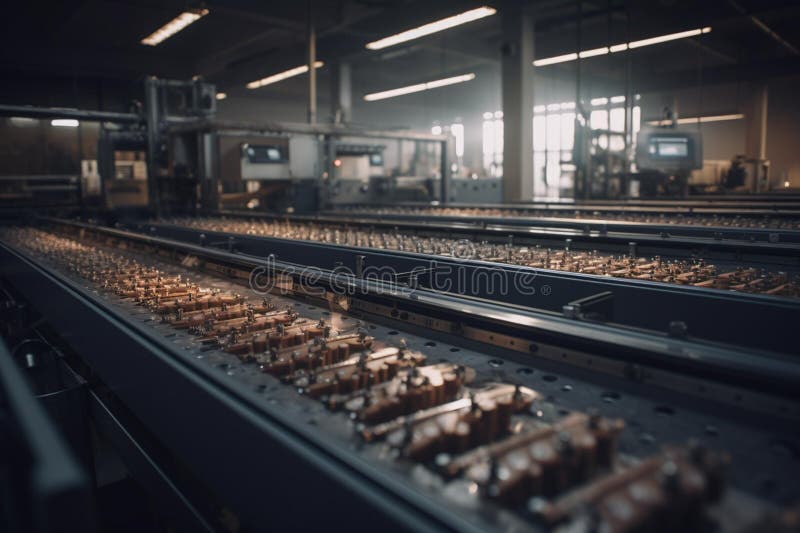 Efficient Order Sorting on Automated Production Line Stock Illustration ...