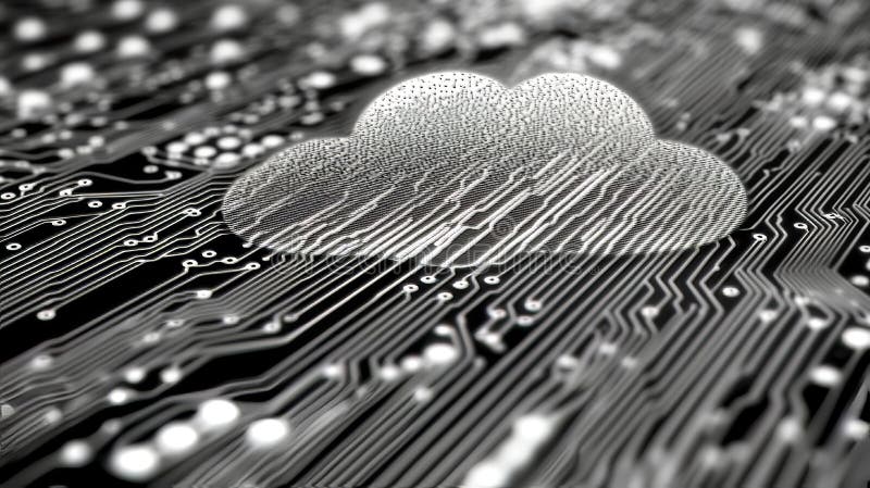 A State-of-the-art Cloud Security System Depicted on a Circuit Board ...