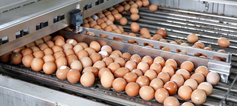 State of the Art Egg Sorting Machine in a Contemporary Commercial Egg ...