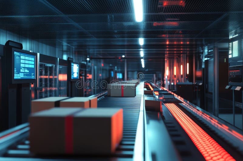 High Security Package Processing Facility Stock Illustration ...