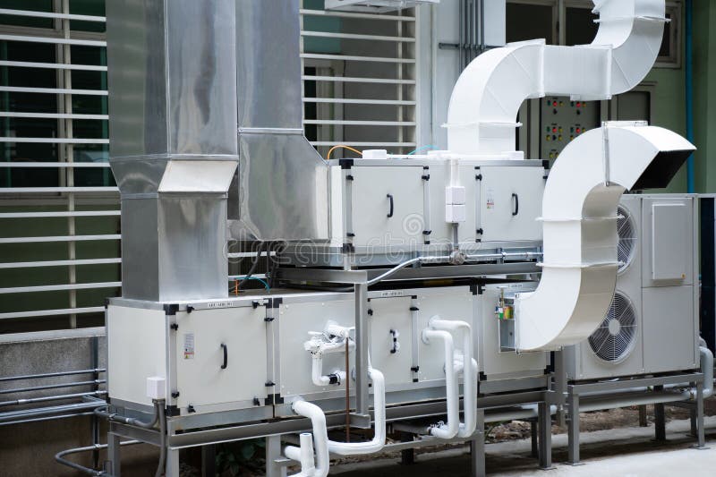 State-of-the-art Factory Heating and Ventilation System Stock Photo ...