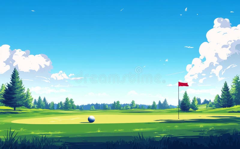 A State-of-the-art Golf Course Design Showcasing Floating Golf Balls ...