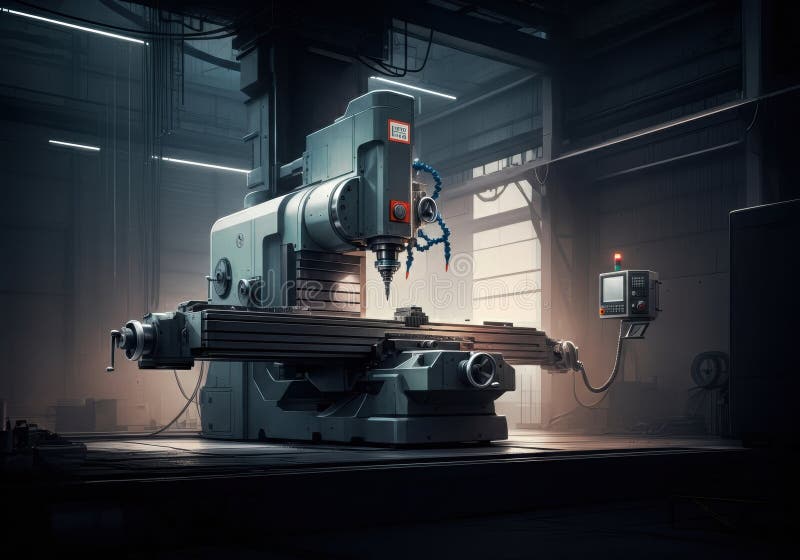 Advanced Industrial Milling Machine in a Modern Workshop Setting Stock Photo - Image of ...