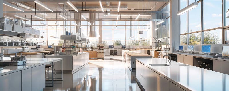 Lab Has Modern Facilities, Spacious Work Environment, and Ample Natural Light from Large Windows ...