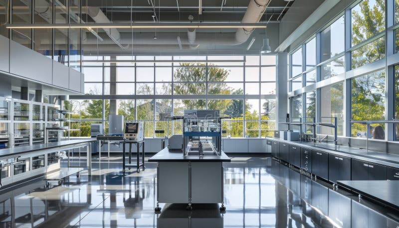 Lab Has Modern Facilities, Spacious Work Environment, and Ample Natural Light from Large Windows ...