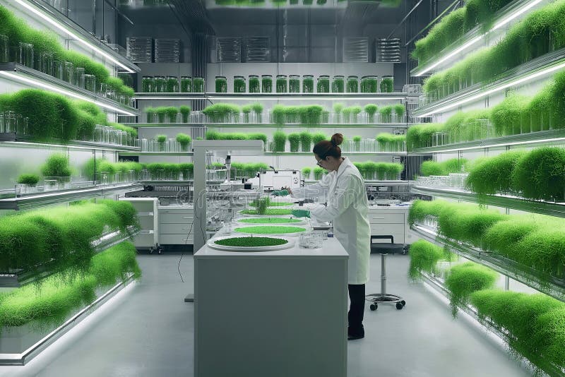 Scientist Conducts Algae-based Biofuel Research in a Modern Laboratory ...