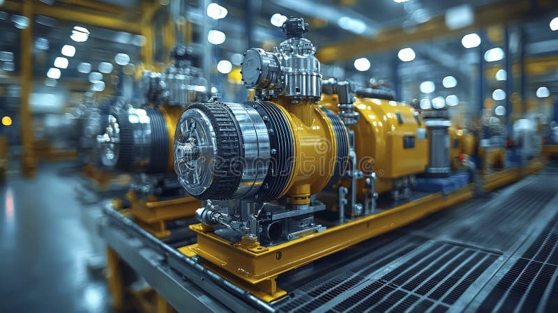 State-of-the-Art Machinery on Workshop Floor Stock Illustration ...