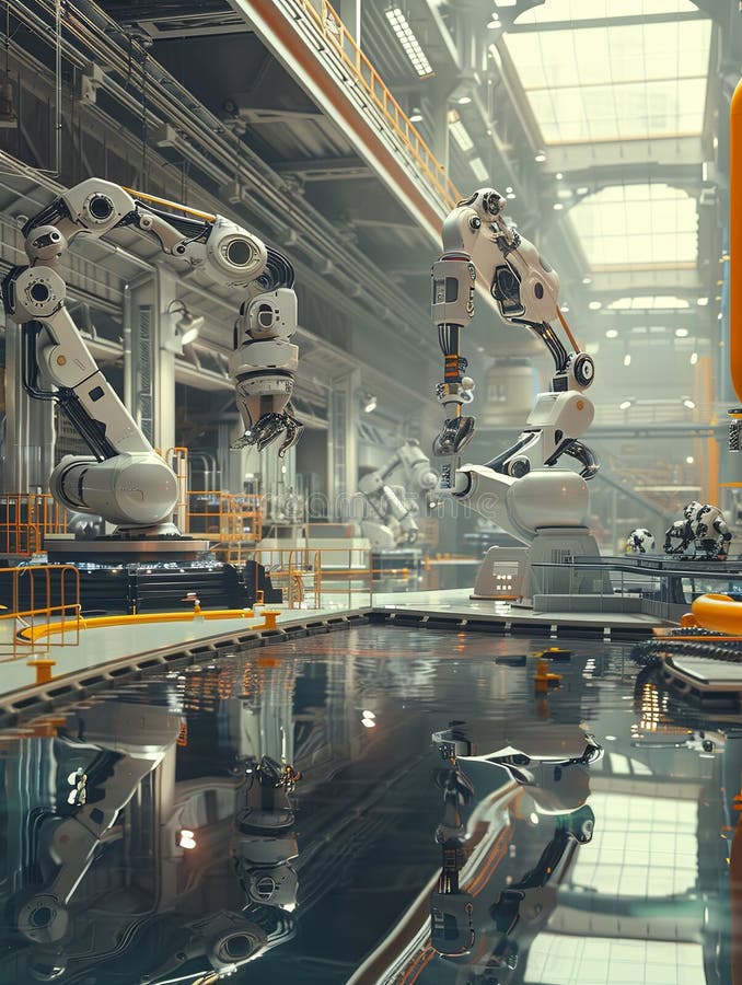 State-of-the-art Manufacturing Facility with Robotic Arms, AI Control ...