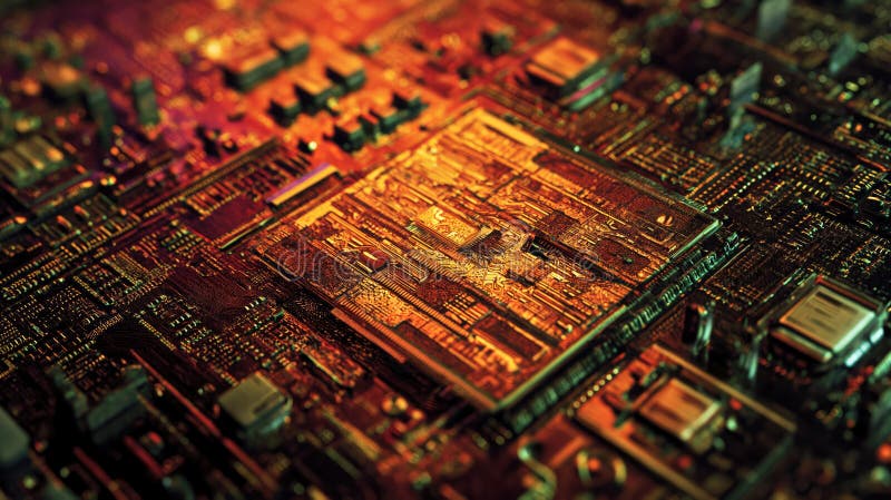 State-of-the-art Microchip on Board Stock Image - Image of microchip ...