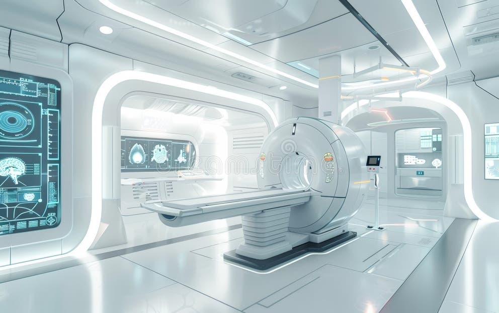 A State-of-the-art MRI Imaging Facility with Glowing Interfaces and a ...